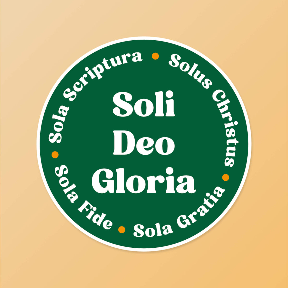 Five Solas Christian Sticker | By the Brook Creations