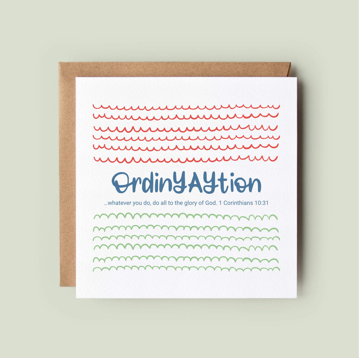Fun Bible Verse Ordination Card - 1 Corinthians 10:31 – By the Brook ...